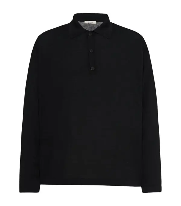 THE ROW Djon Wool Polo Sweater
