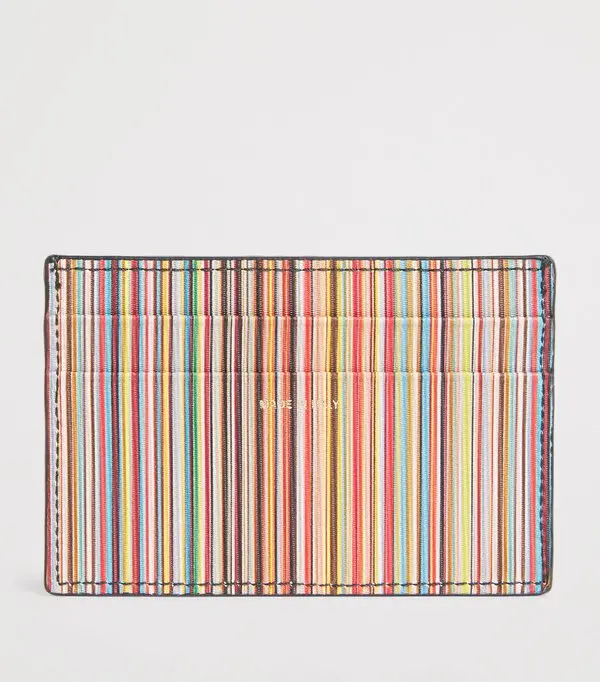 Paul Smith Leather Signature Stripe Card Holder
