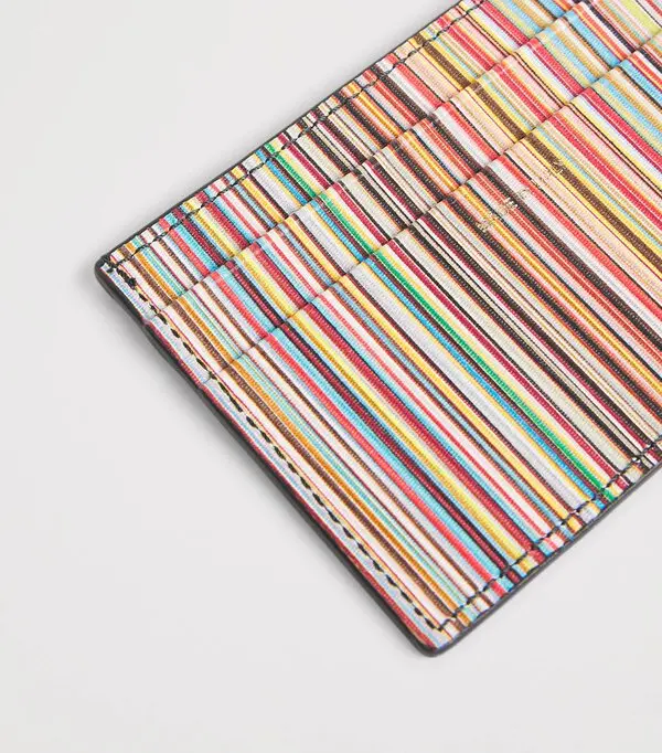 Paul Smith Leather Signature Stripe Card Holder