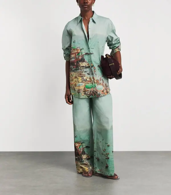 Staud Sandbar Printed Shirt