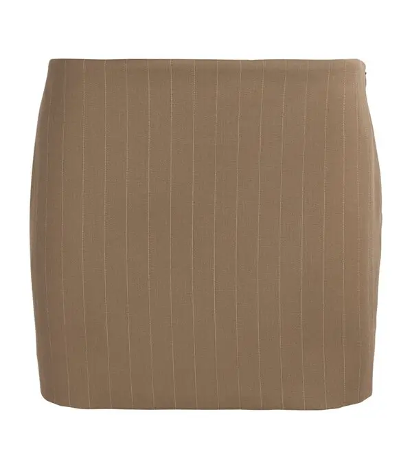 Camilla And Marc Wool-blend Pinstriped Mini Skirt - Beige