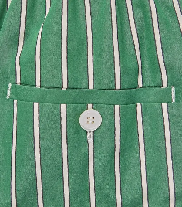 Max Mara Cotton Stripe Wide-leg Trousers