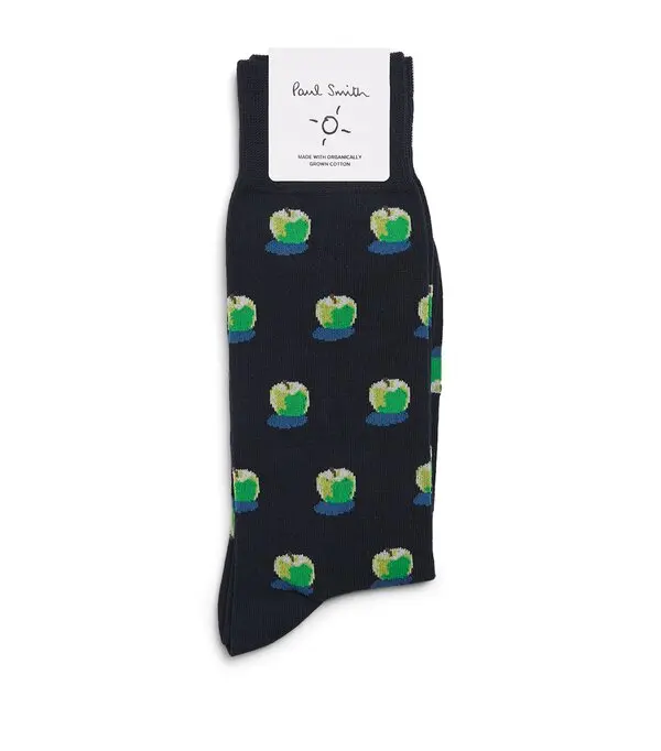Paul Smith Apple Patterned Crew Socks - Navy