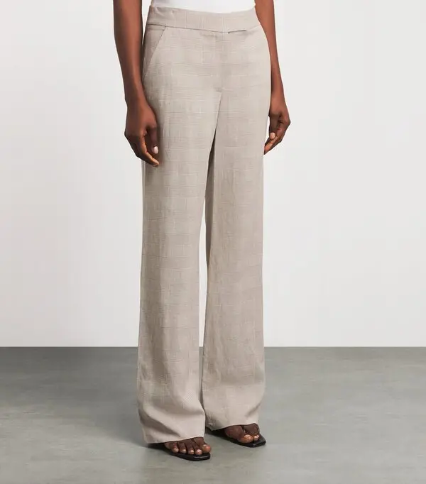 Veronica Beard Plaid Broderick Trousers