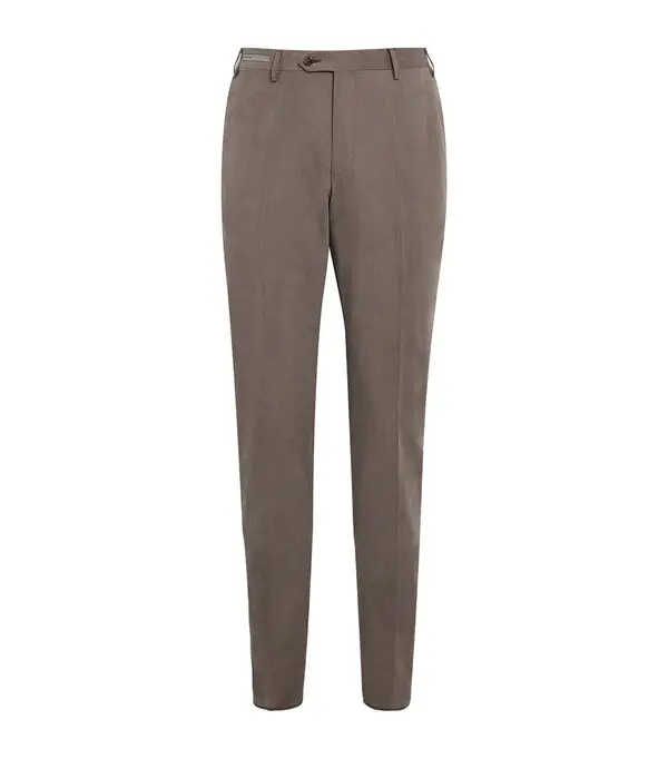 Corneliani Stretch-cotton Cashmere Trousers