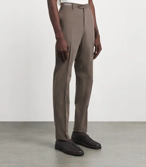 Corneliani Stretch-cotton Cashmere Trousers