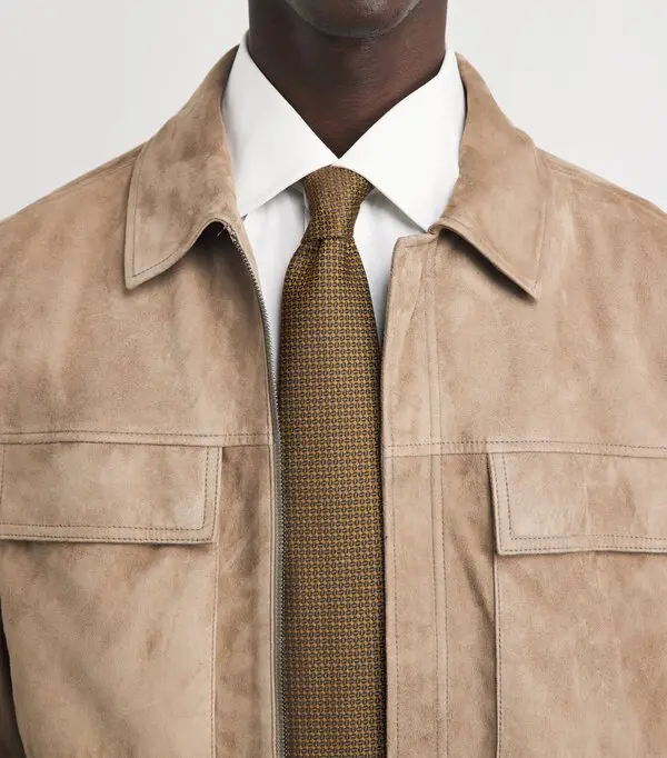Canali Silk-wool Jacquard Neck Tie