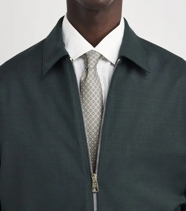 Canali Silk Medallion Print Neck Tie