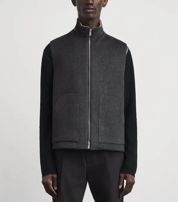 LARDINI Virgin Wool-cashmere Gilet