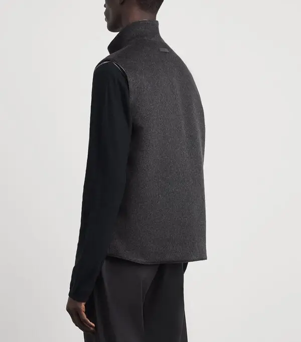 LARDINI Virgin Wool-cashmere Gilet
