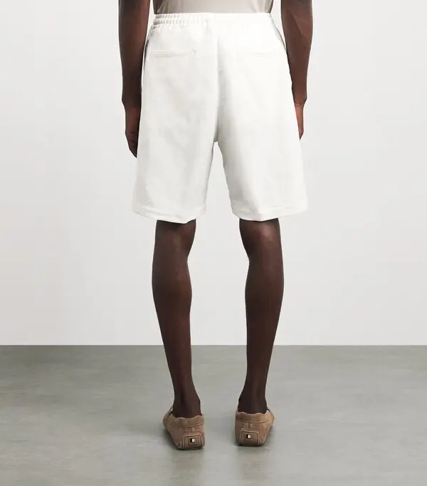 Canali Linen-silk Drawstring Shorts - Beige