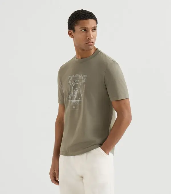 Brunello Cucinelli Neoclassical Print T-shirt