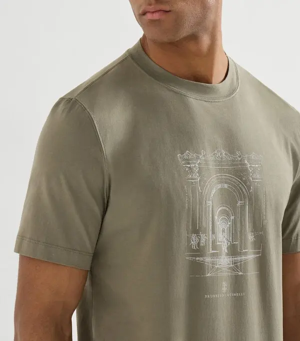 Brunello Cucinelli Neoclassical Print T-shirt