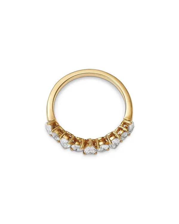 Bloomingdale'S Diamond Pear & Round Band In 18k 1.02 Tcw - Gold