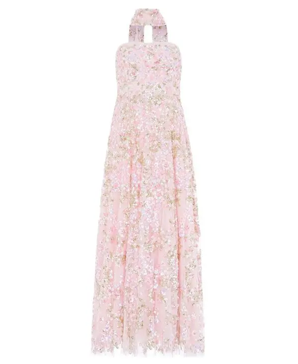 NEEDLE & THREAD Dream Garland Strapless Gown