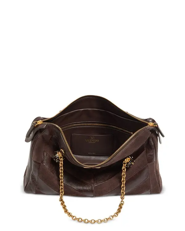 Valentino Garavani Medium Vlogo Shoulder Bag - Brown