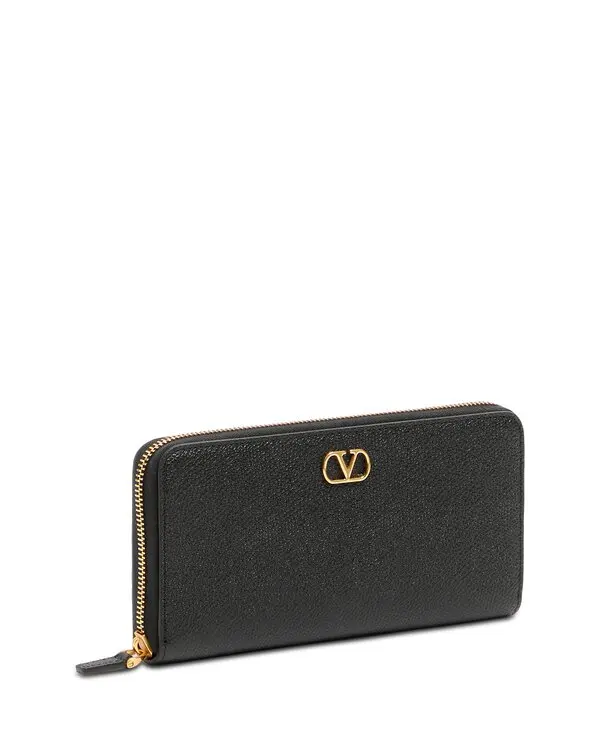 Valentino Garavani Zip Around Leather Wallet