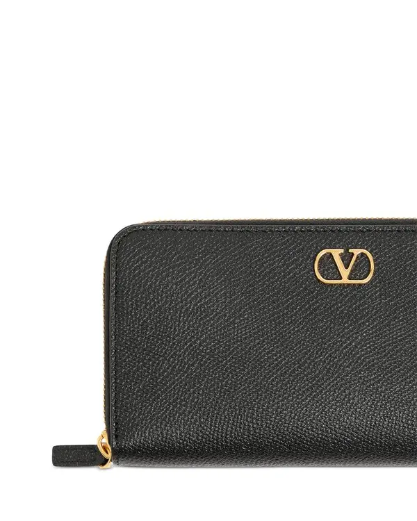 Valentino Garavani Zip Around Leather Wallet