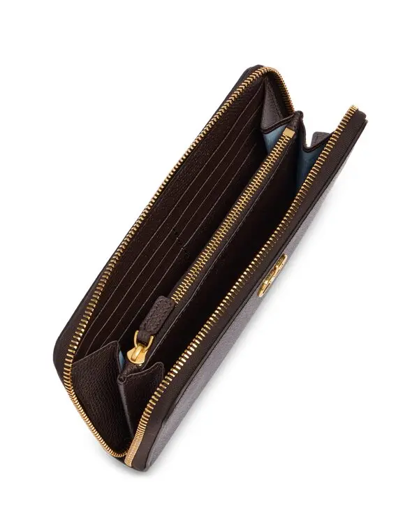 Valentino Garavani Zip Around Leather Wallet - Brown