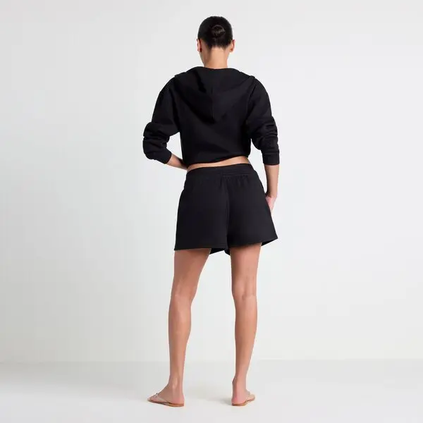 SKIMS Cotton Fleece Double Waistband Short - Onyx
