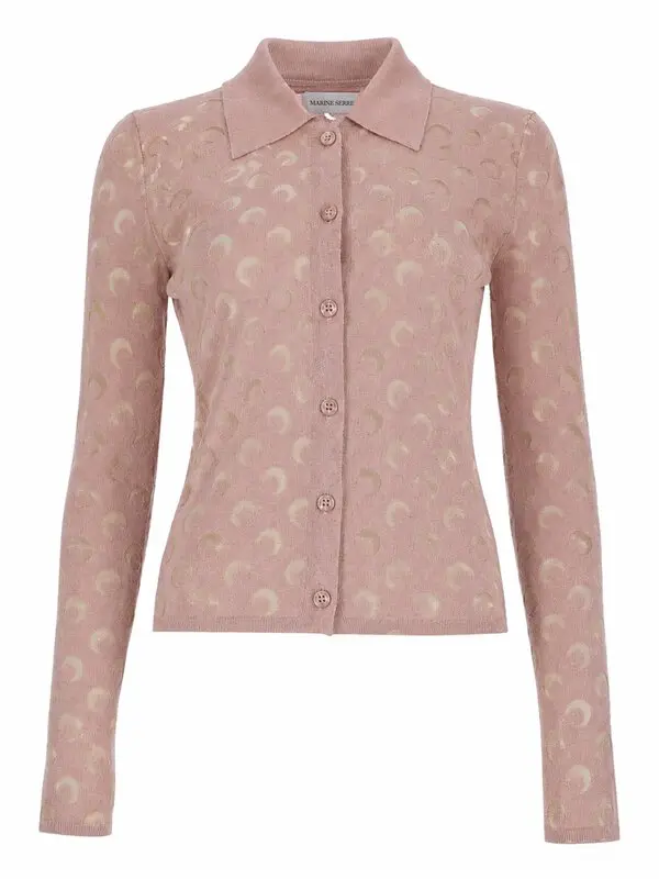 MARINE SERRE Cardigan "moon - Pink