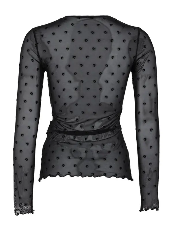 MARINE SERRE Top "moon" In Plumetis