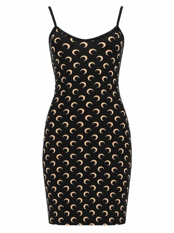MARINE SERRE Mini Abito "moon - Black