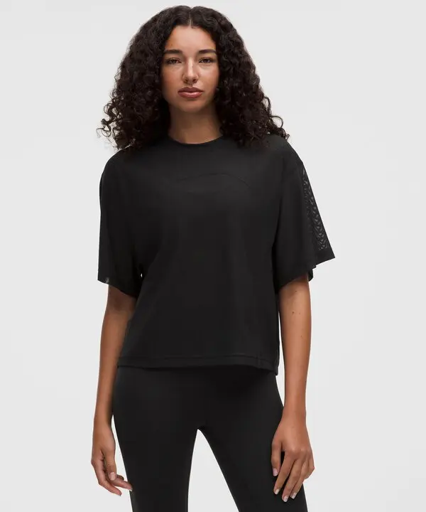 Lululemon Stretch Mesh Relaxed-fit T-shirt - Black