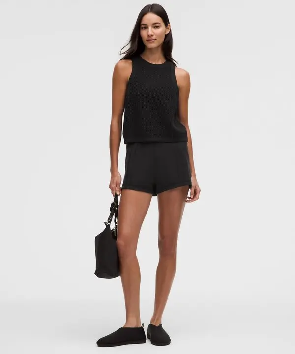 Lululemon Cotton Crochet Mesh Tank Top - Black