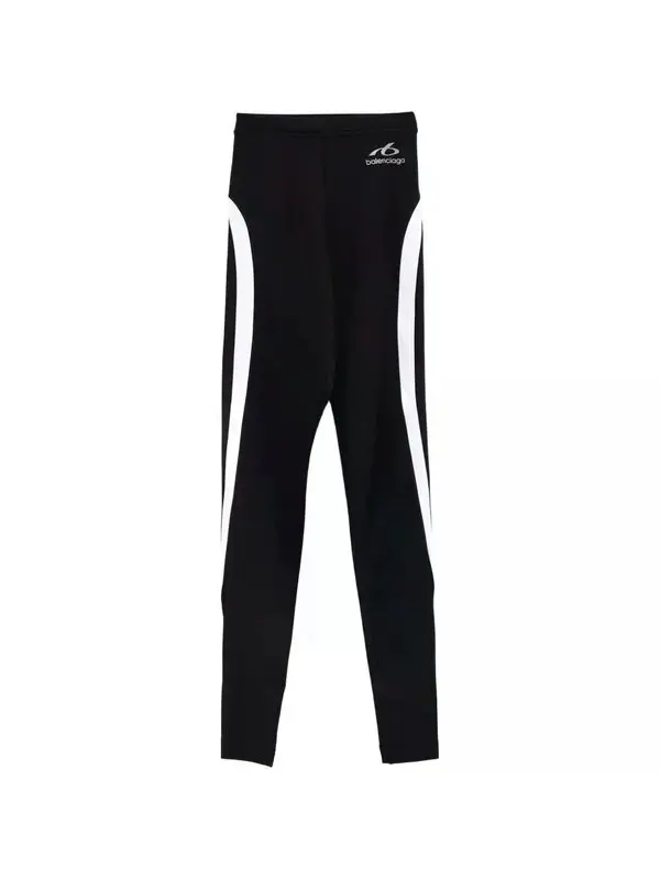 Balenciaga Reflective Panelled Leggings - Black