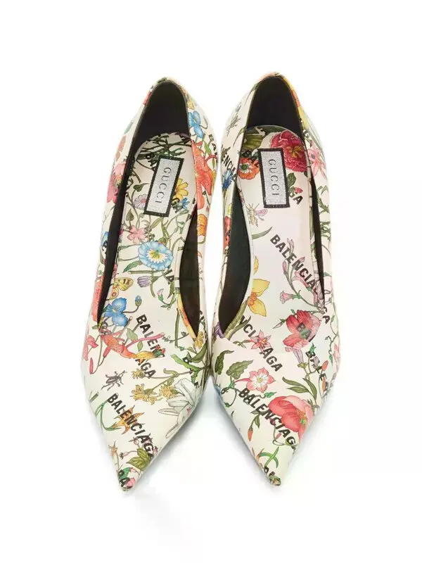 Gucci Balenciaga X Floral Print Pointed-toe Pumps