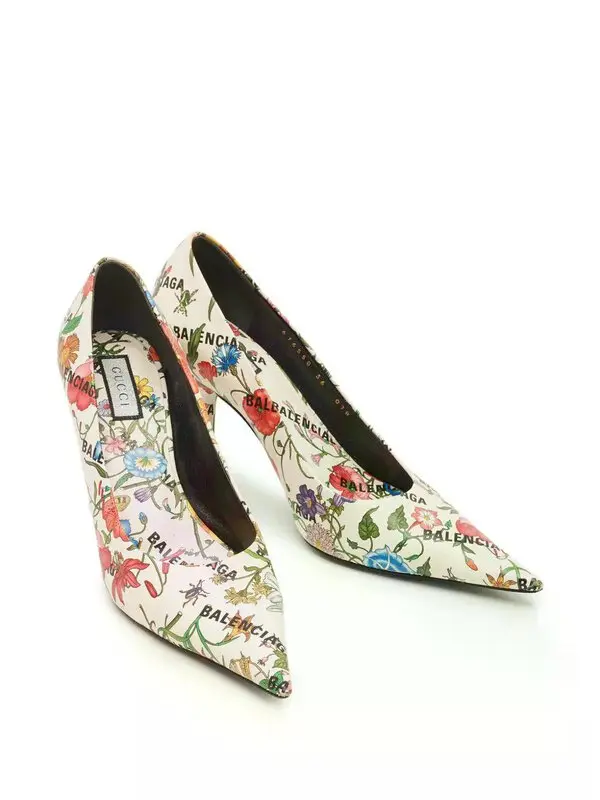 Gucci Balenciaga X Floral Print Pointed-toe Pumps