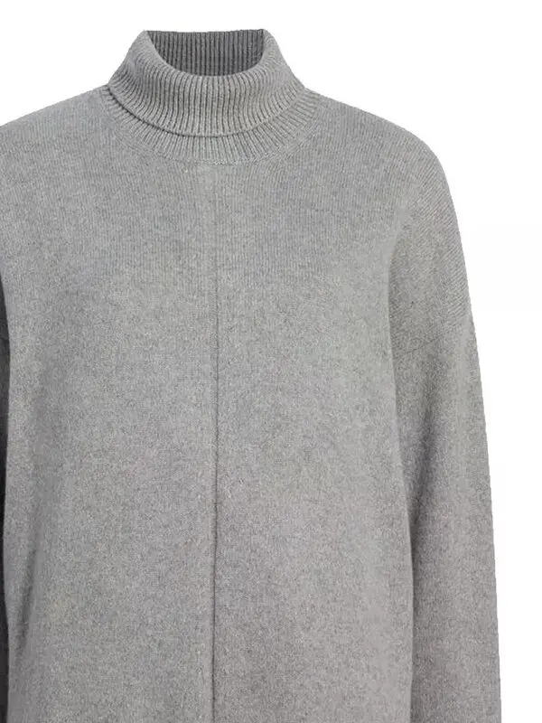 Another Tomorrow Heather Front Seam Turtleneck Sweater