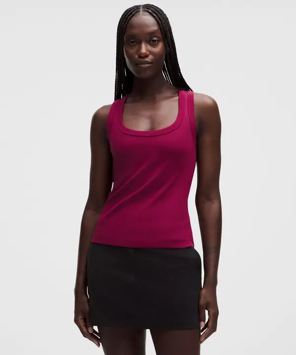 Lululemon Ribbed Scoop-neck Tank Top - Raspberry Rave