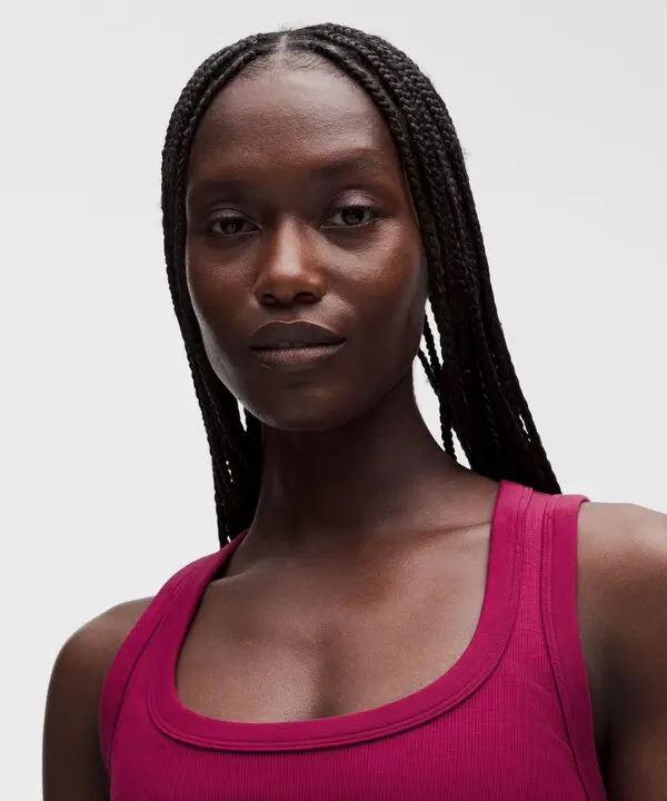 Lululemon Ribbed Scoop-neck Tank Top - Raspberry Rave
