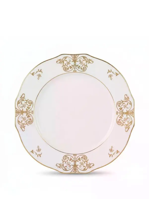 GINORI 1735 Duchessa Gold-tone-trim Plate - White