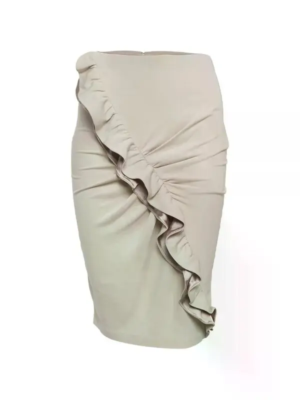 Emporio Armani Ruffle Pencil Midi Skirt