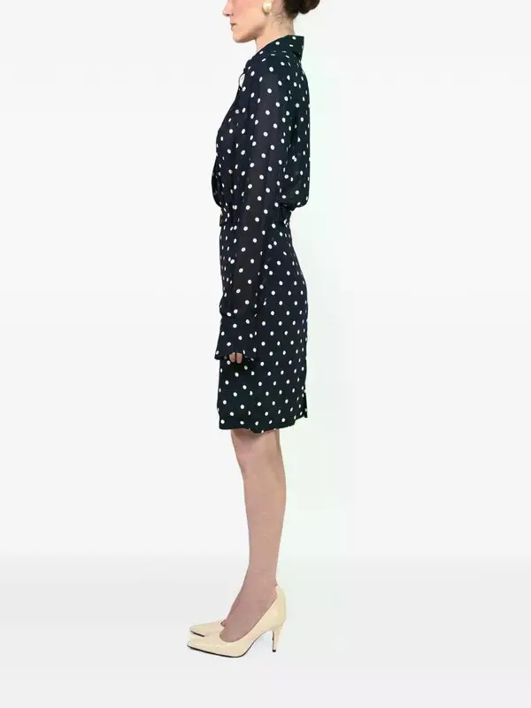 ROWEN ROSE Polka Dot Belted Skirt