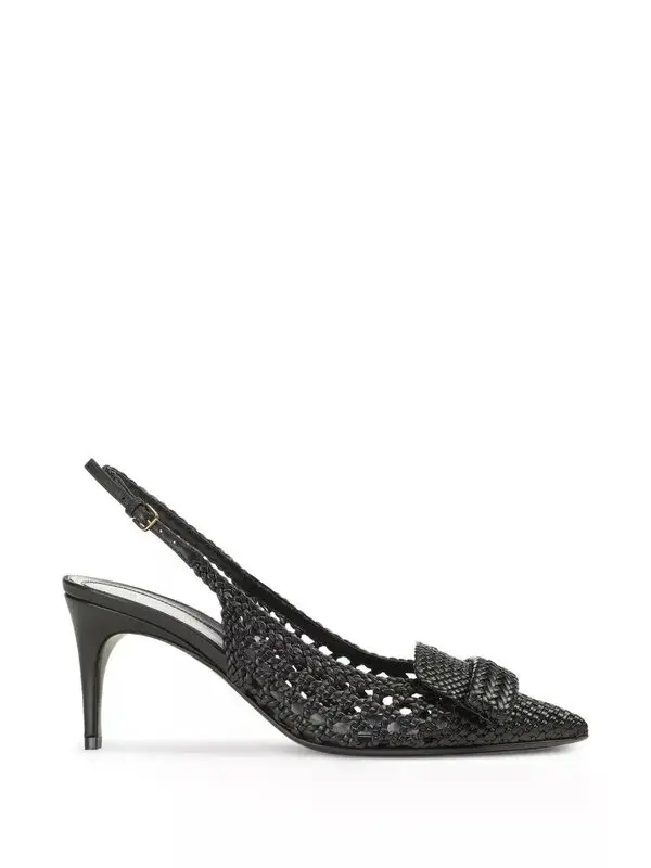 SERGIO ROSSI Braided Slingback Sandals