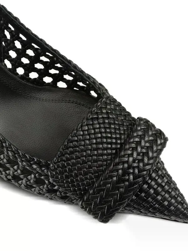 SERGIO ROSSI Braided Slingback Sandals