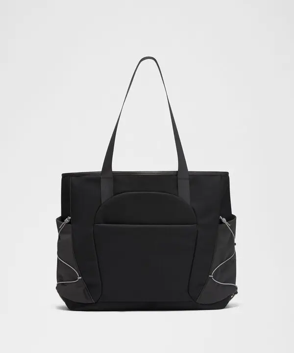 Lululemon Scuba Tote Bag 19.5l - Black/graphite Grey/feather Grey