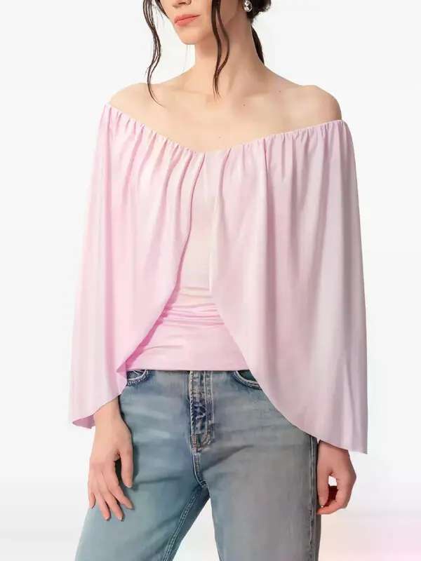 CONCEPTO Rosea Off-shoulder Draped Top