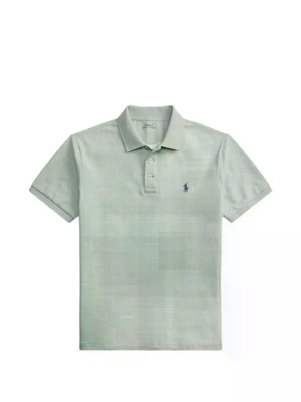 Polo Ralph Lauren Glen-check Embroidered-logo Polo Shirt