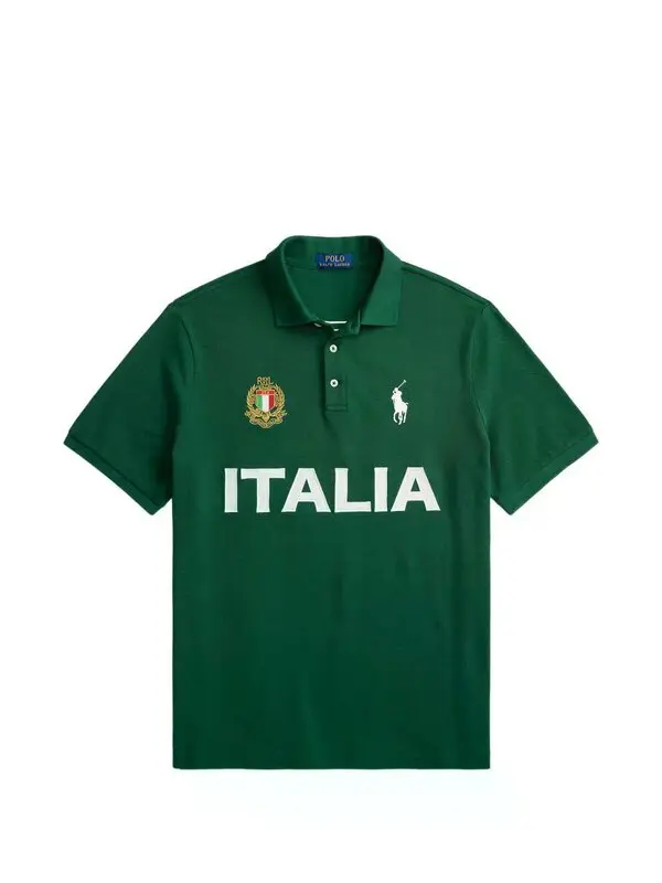 Polo Ralph Lauren Italia Logo-embroidered Polo Shirt - Green