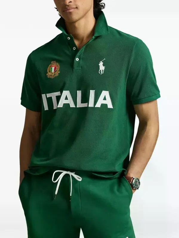 Polo Ralph Lauren Italia Logo-embroidered Polo Shirt