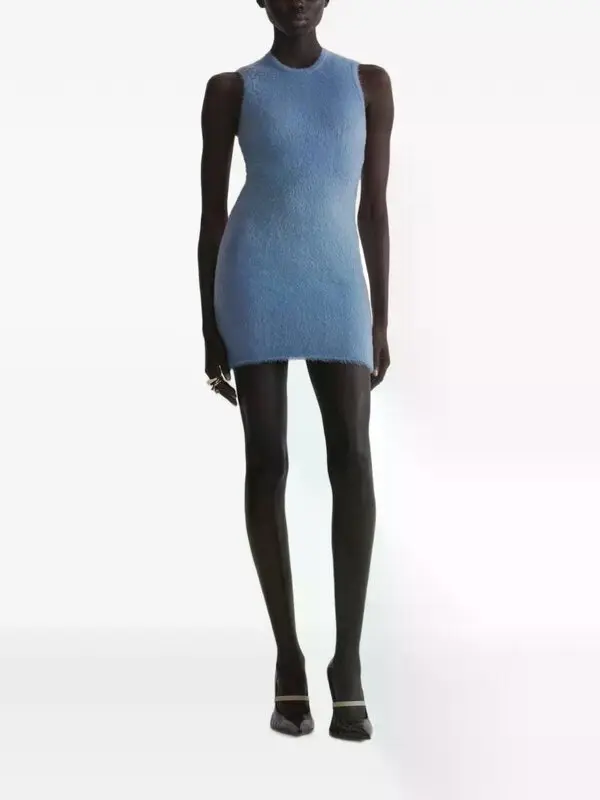 MUGLER Brushed Knit Mini Dress