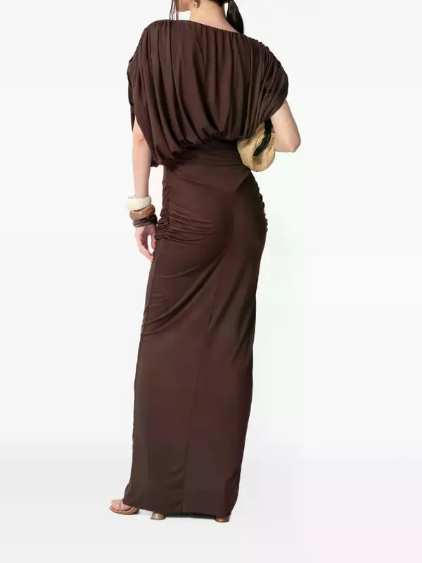 CONCEPTO Zena Gathered Maxi Dress