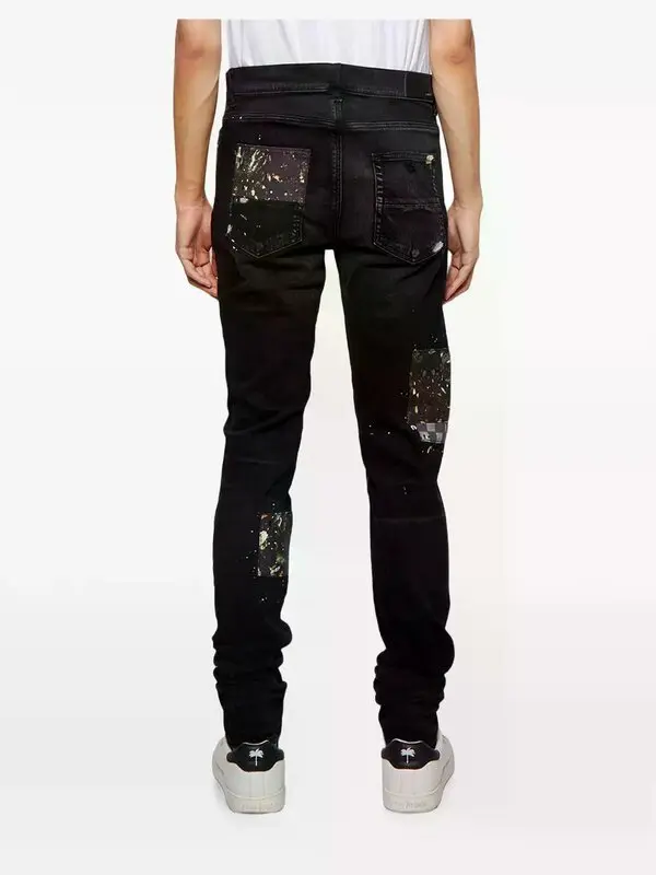 Amiri Paint-splatter Patched Jeans