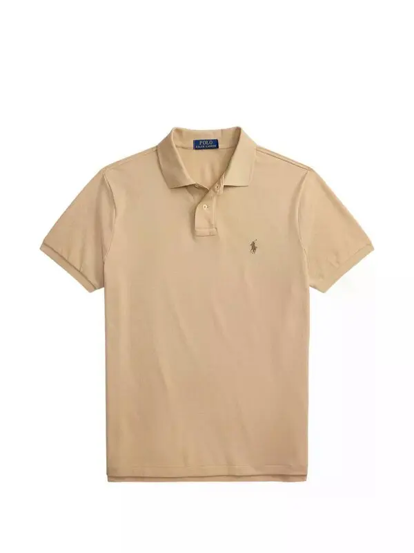 Polo Ralph Lauren Logo-embroidered Piqué Polo Shirt - Neutrals