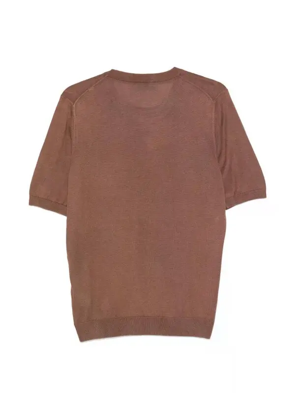 BARBA NAPOLI Knitted T-shirt - Brown